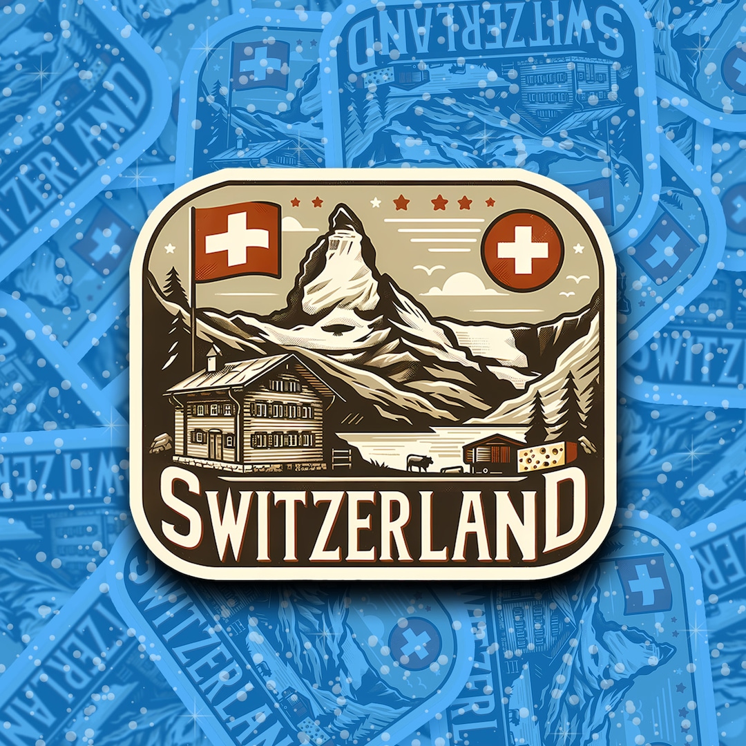 Switzerland Travel Sticker // Swiss Decal for Suitcase - Etsy
