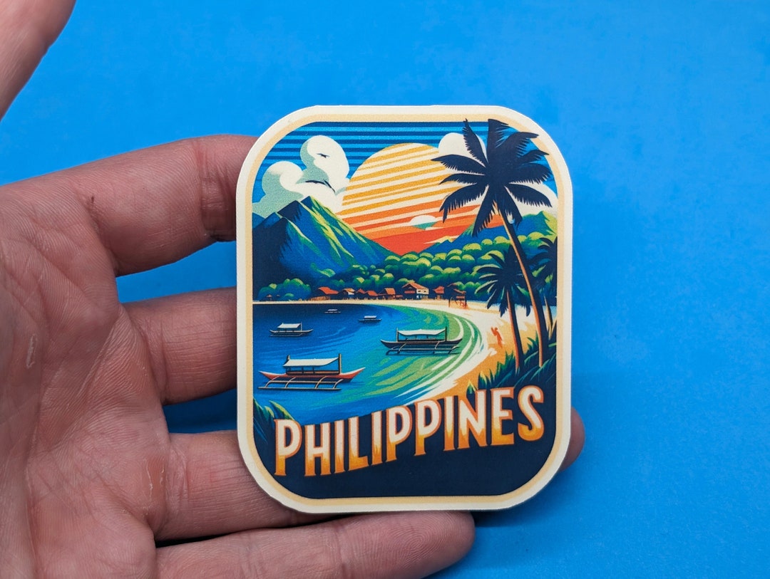 Philippines Travel Sticker // Asia Suitcase Decal for Suitcase, Laptop ...