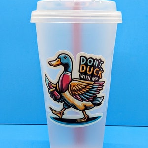 Don't Duck With Me Funny Vinyl Duck Sticker // Water Bottle Stickers ...