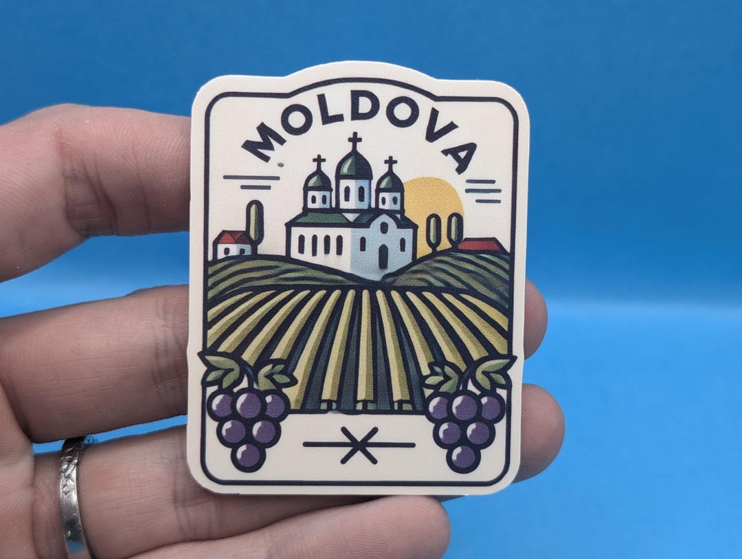 Moldova Travel Sticker // Europe Decal for Suitcase, Laptop, Car or ...