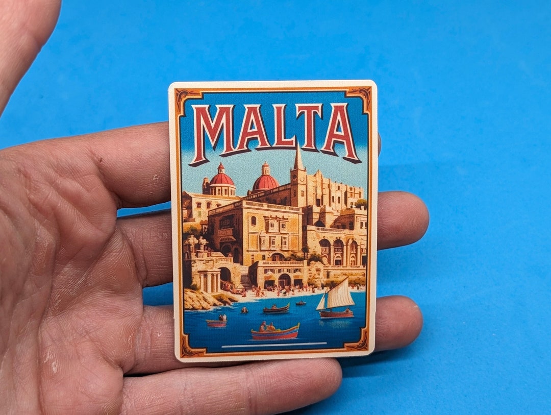 Malta Travel Sticker // Suitcase Sticker, Travel Journal, Luggage ...