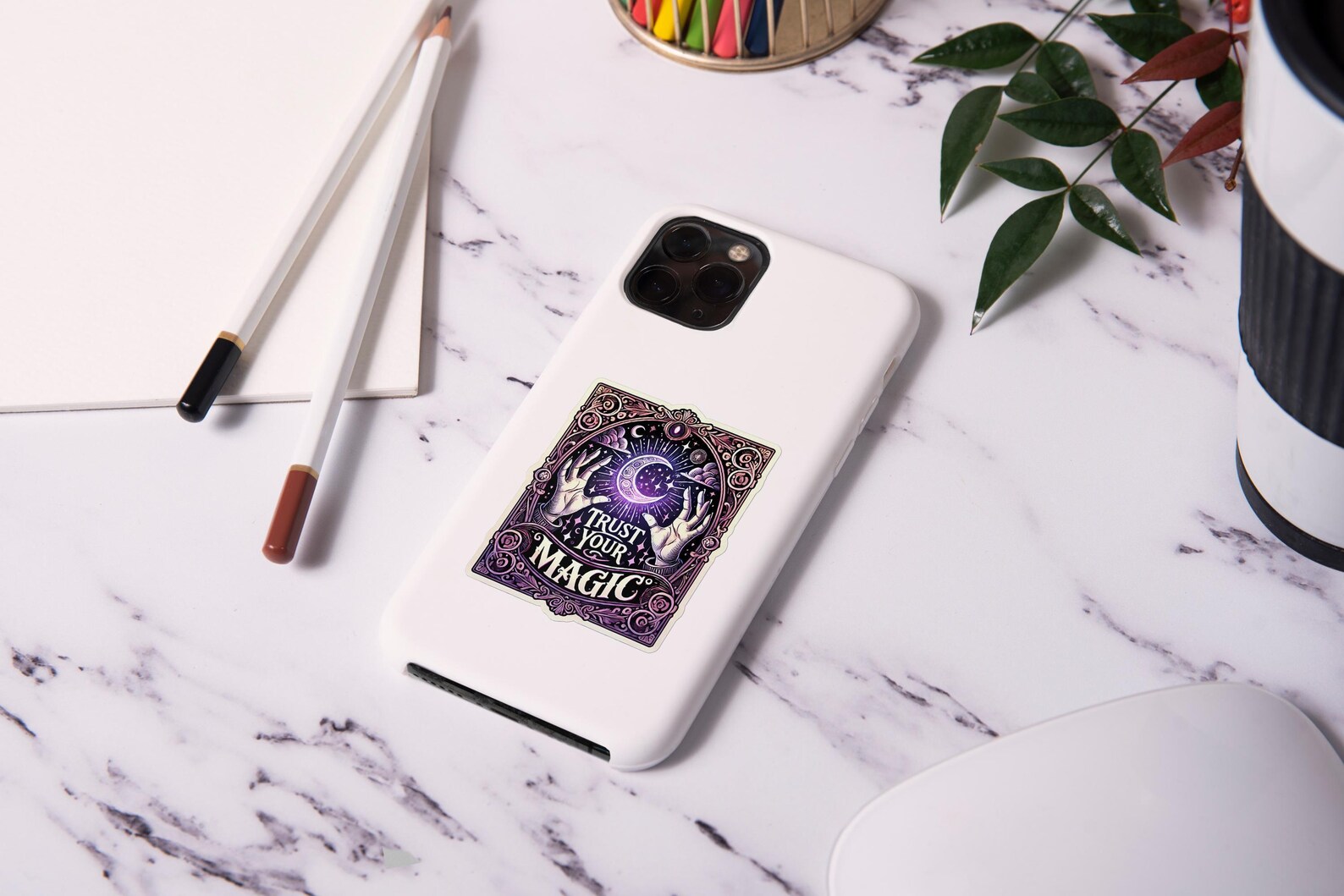 Trust Your Magic Tarot Card Sticker | Witchy Vinyl Decal | Water ...