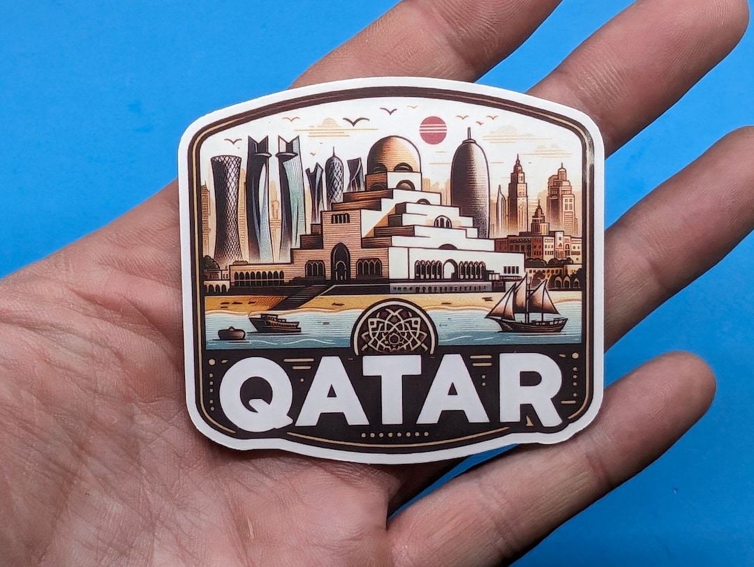Qatar Travel Sticker // Decal for Suitcase, Laptop, Car or Water Bottle ...