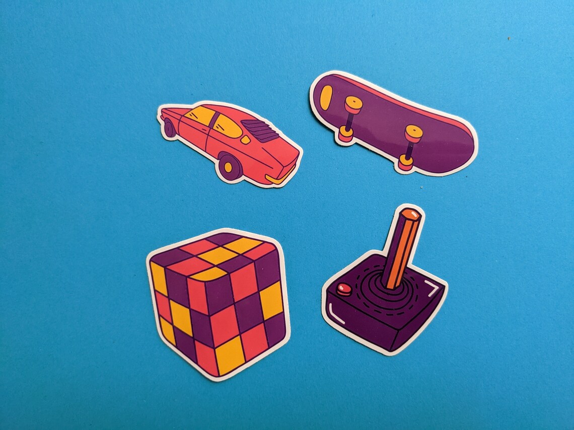80s Aesthetic Sticker Set 20 Stickers 80s Party 80s - Etsy