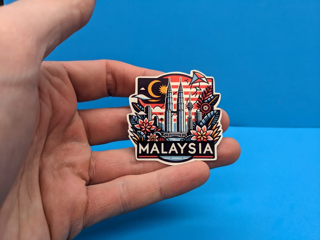 Malaysia Travel Sticker // Decal for Suitcase, Laptop, Car or Water ...