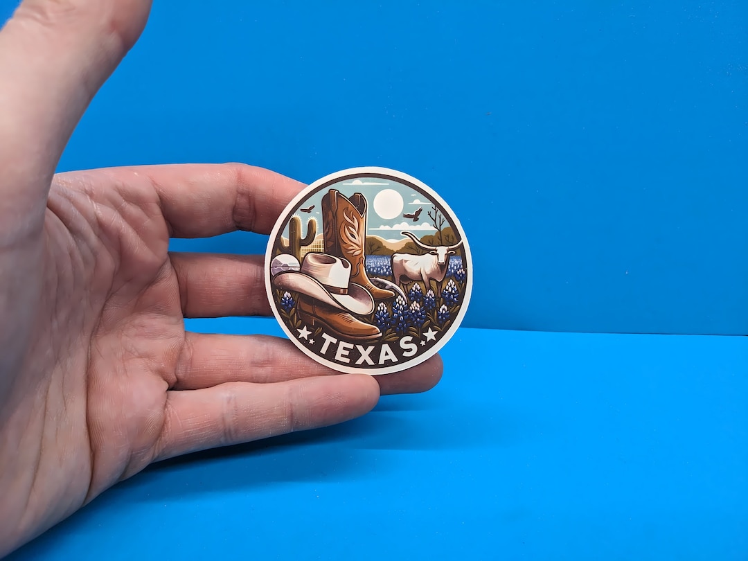 Texas Travel Sticker // Texan Decal for Suitcase, Laptop, Car or Water ...