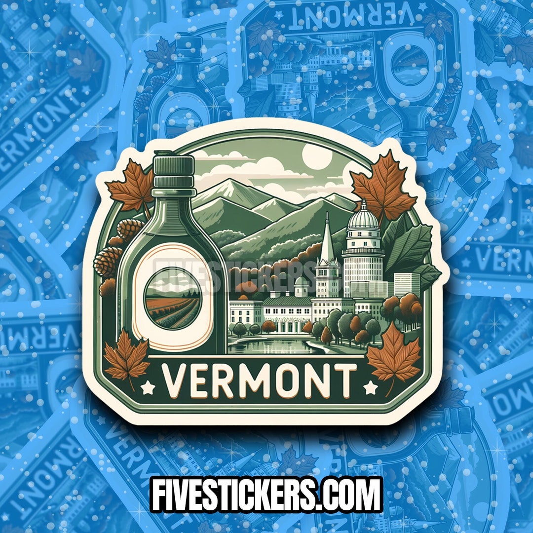 Vermont Travel Sticker // US State Decal for Suitcase, Laptop, Car or ...