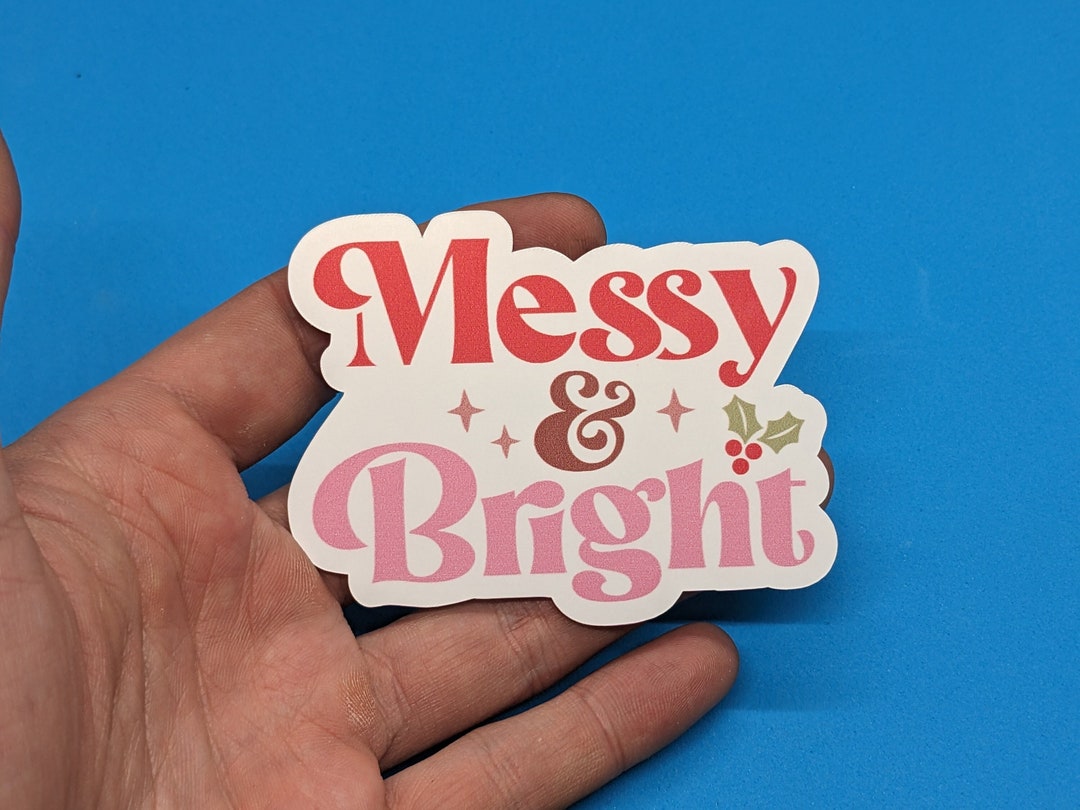 Messy & Bright Christmas Sticker Cute Funny Xmas Decal - Etsy
