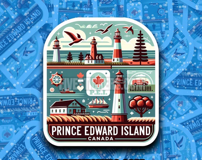 Pei,prince Edward Island, Stickers, Weatherproof Sticker, Travel ...