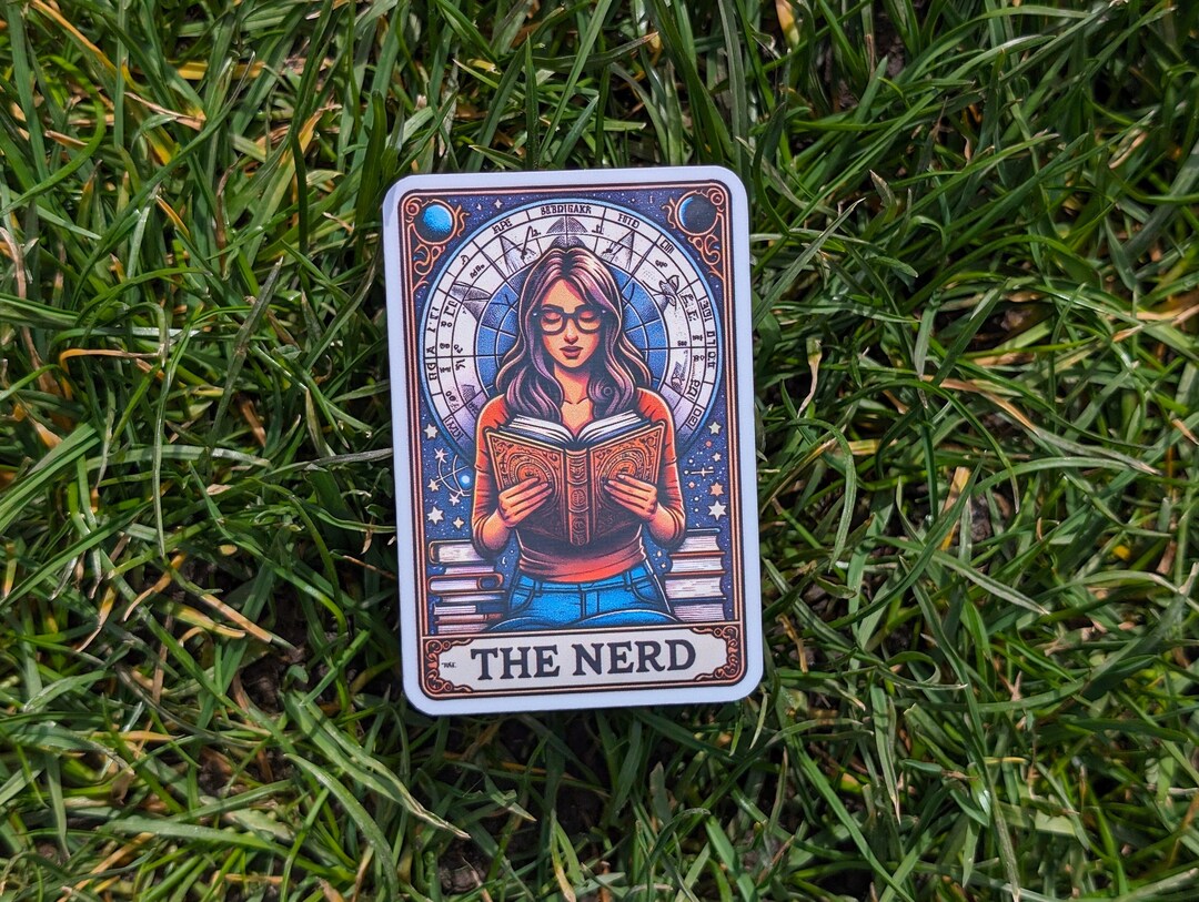 Tarot Card Sticker - NERD Laptop Journal Decal Water Bottle Decor - Etsy