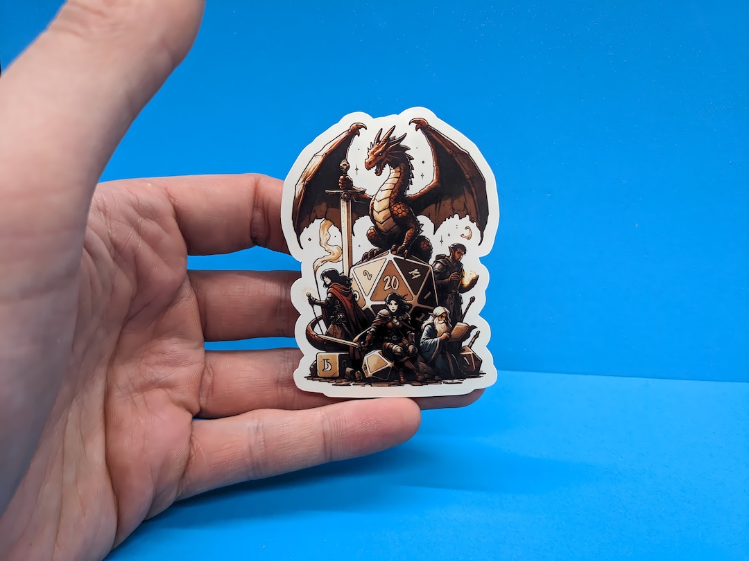 Dungeons & Dragons Sticker | D20 Decal for Laptops, Phones, Water ...