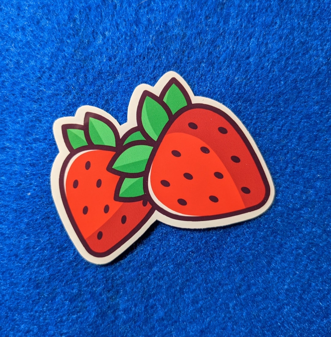 Strawberry Sticker, Fruit Stickers, Cute Stickers, Laptop Stickers ...