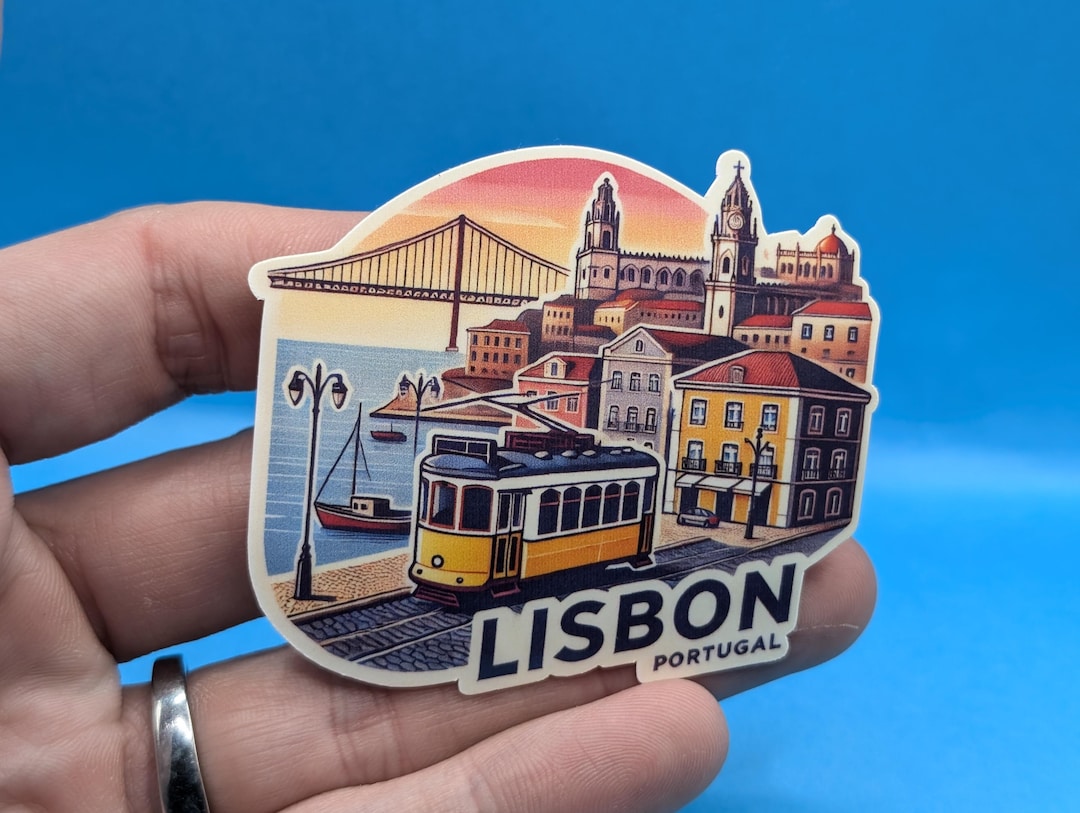 Lisbon Travel Sticker // Portugal Decal for Suitcase, Laptop, Car or ...