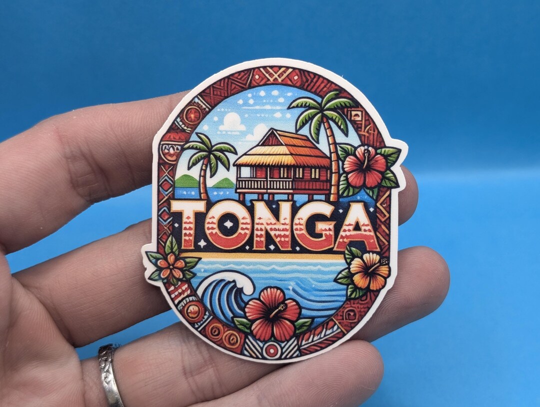 Tonga Travel Sticker // Oceania Decal for Suitcase, Laptop, Car or ...