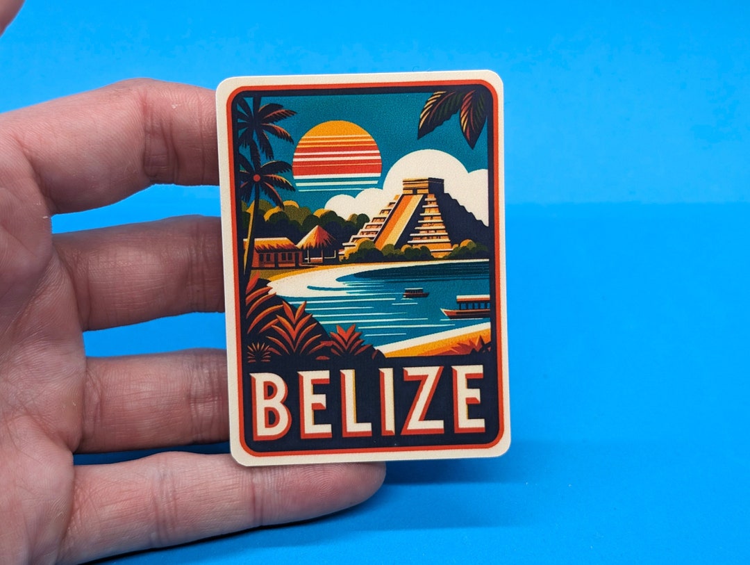 Belize Travel Sticker #002 // Decal for Suitcase, Laptop, Car or Water ...