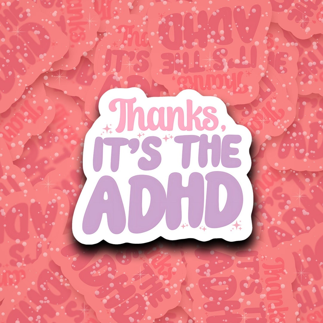 ADHD Waterproof Sticker Mental Health Matters Therapy Awareness - Etsy