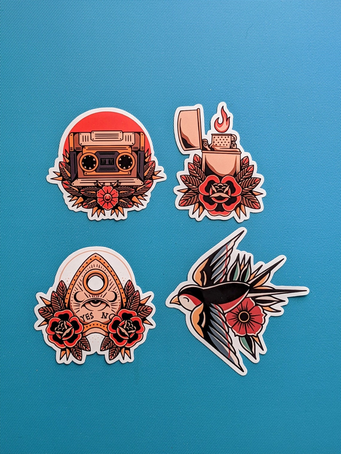 Old School Tattoo Sticker Pack 17 Aesthetic Tattoo Stickers - Etsy