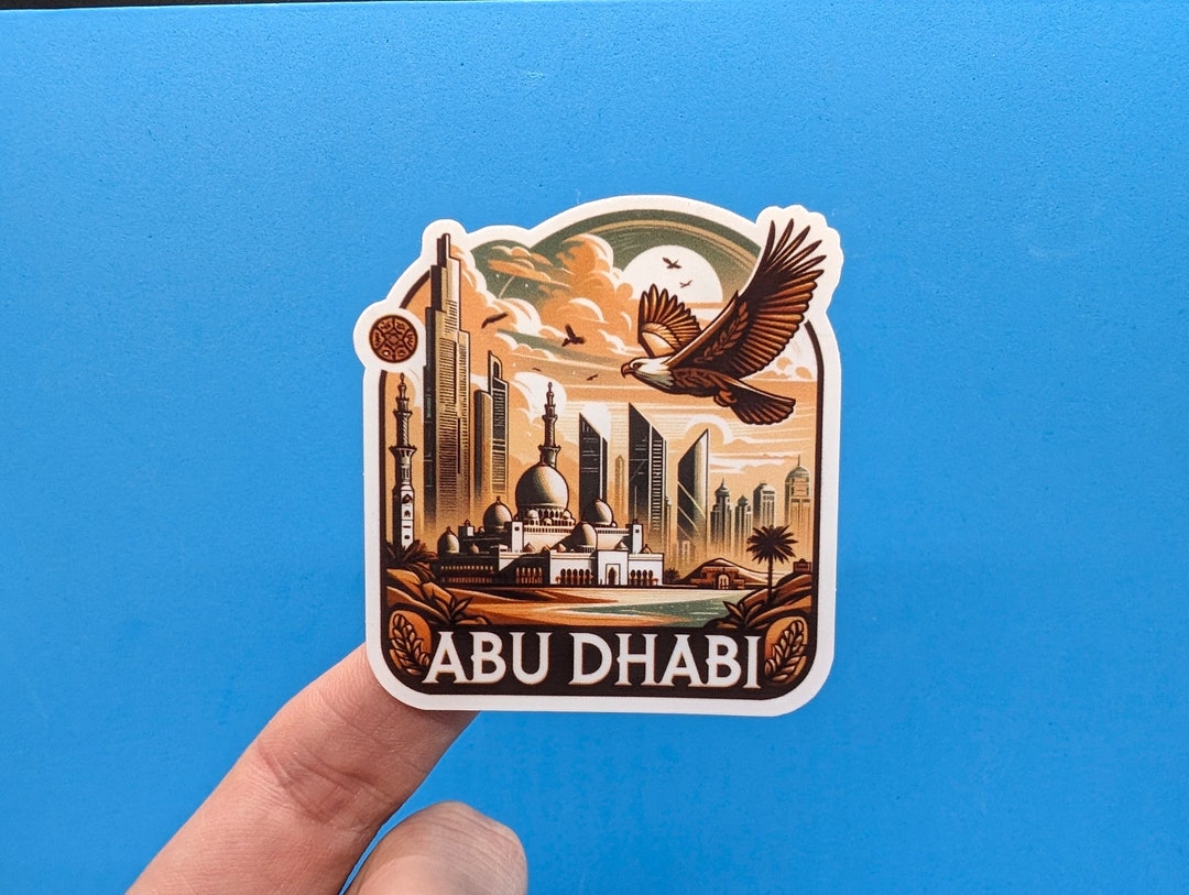 Abu Dhabi Travel Sticker // UAE Decal for Suitcase, Laptop, Car or ...