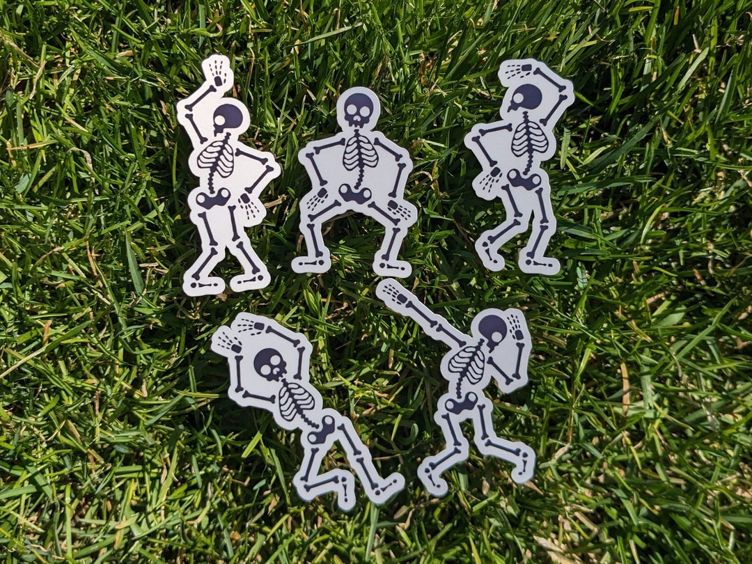 5 Skeleton Dancing Stickers Skeleton Sticker Dance Macabre Sticker ...