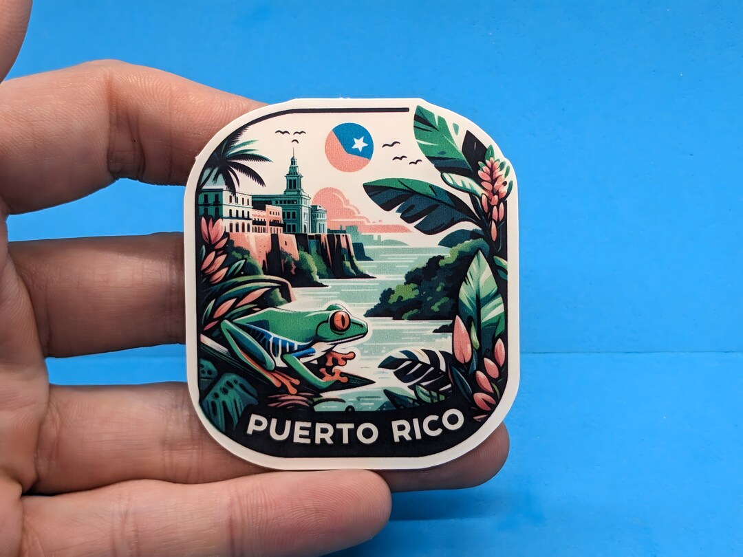Puerto Rico Travel Sticker // Puerto Rican Decal for Suitcase, Laptop ...