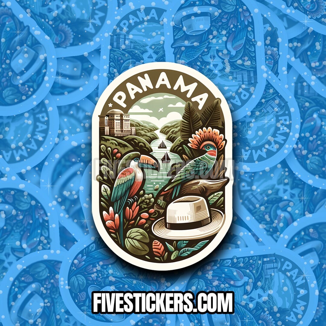 Panama Travel Sticker // Country Decal for Suitcase, Laptop, Car or ...