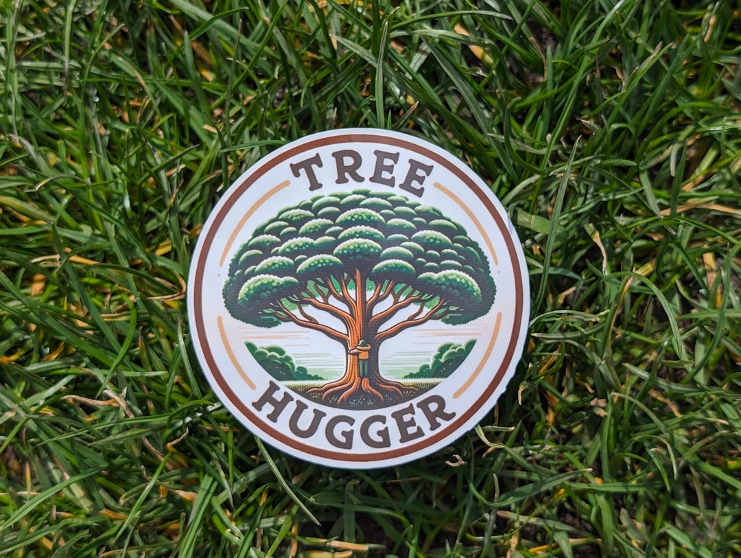 Tree Hugger Sticker Eco-friendly Nature Decal for Laptops Hydro Flasks ...