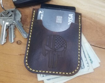 Leather Punisher Wallet - Etsy