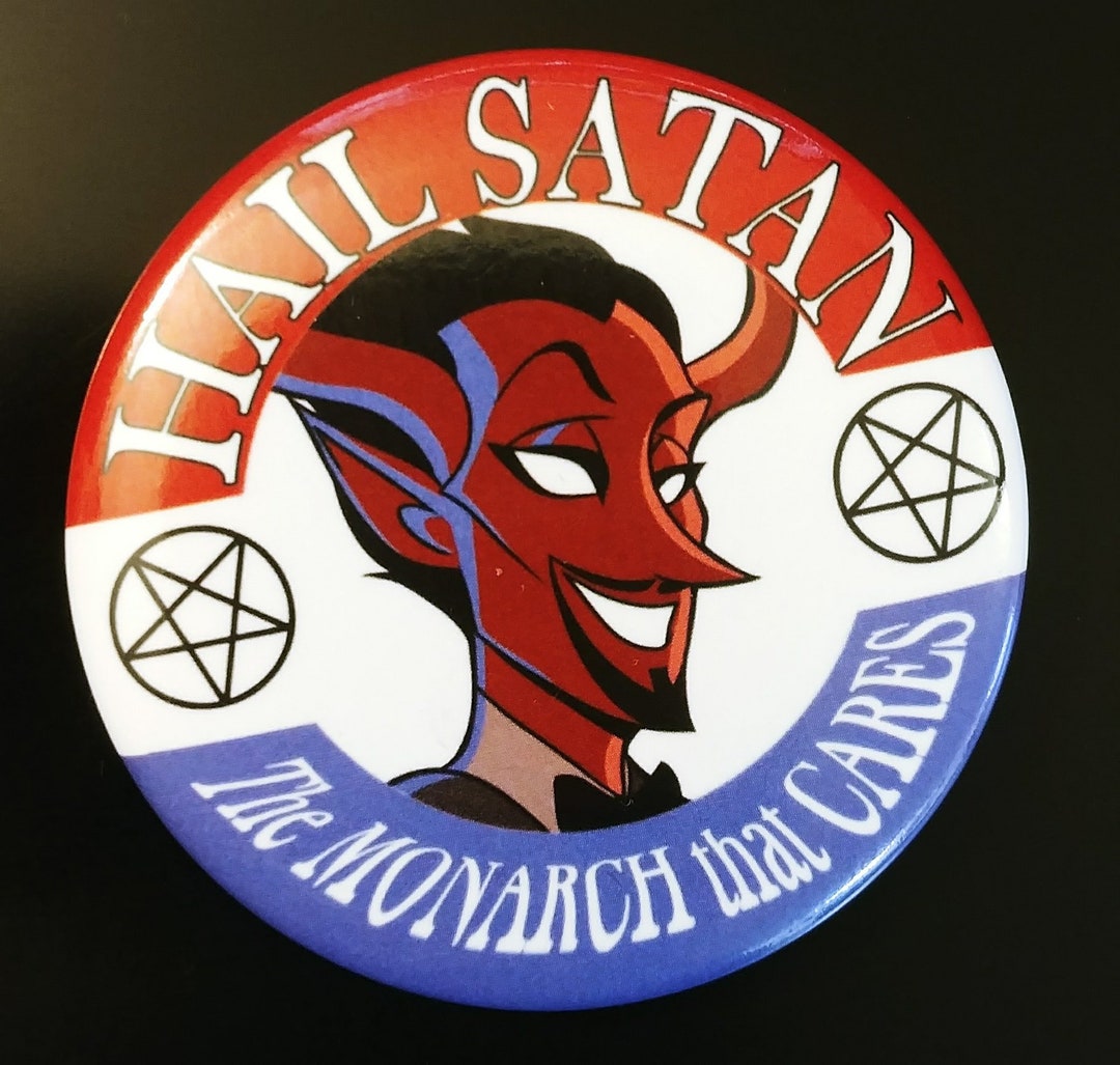 Botón de la campaña Hail Satan Hoof Fellas - Etsy España