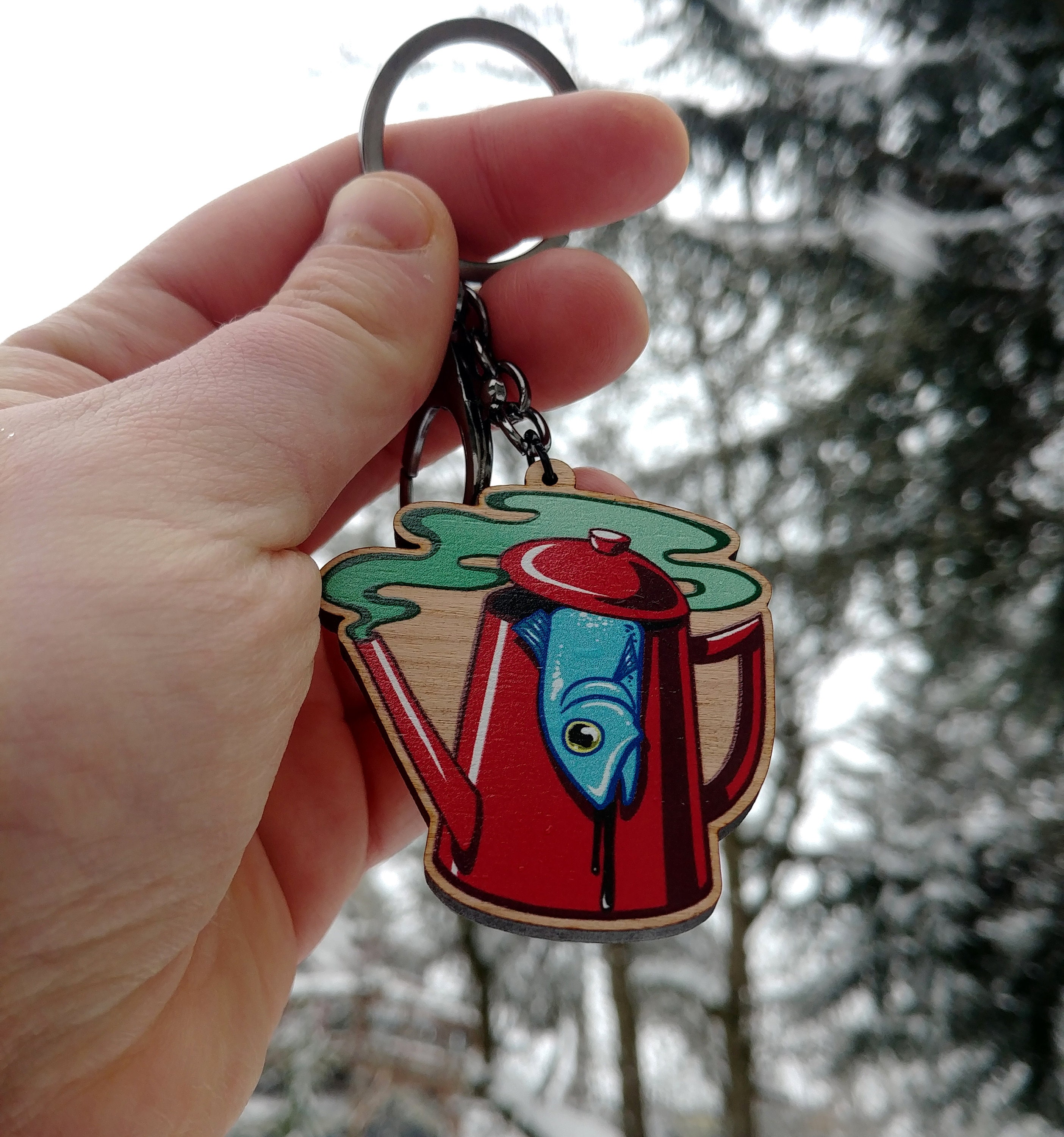 Fish in a Percolator Sticker/keychain (twin Peaks-inspired) - Etsy
