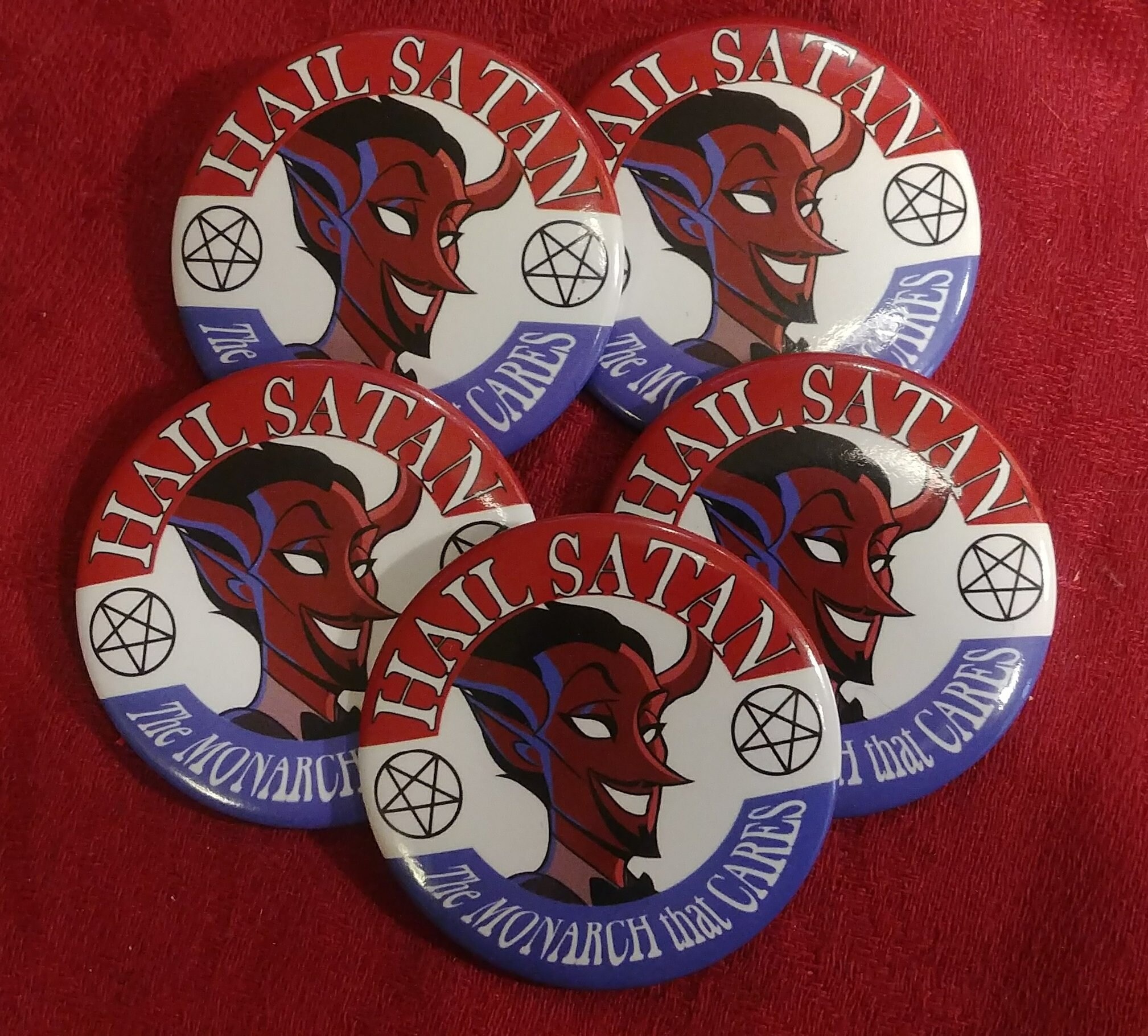 Botón de la campaña Hail Satan Hoof Fellas - Etsy España