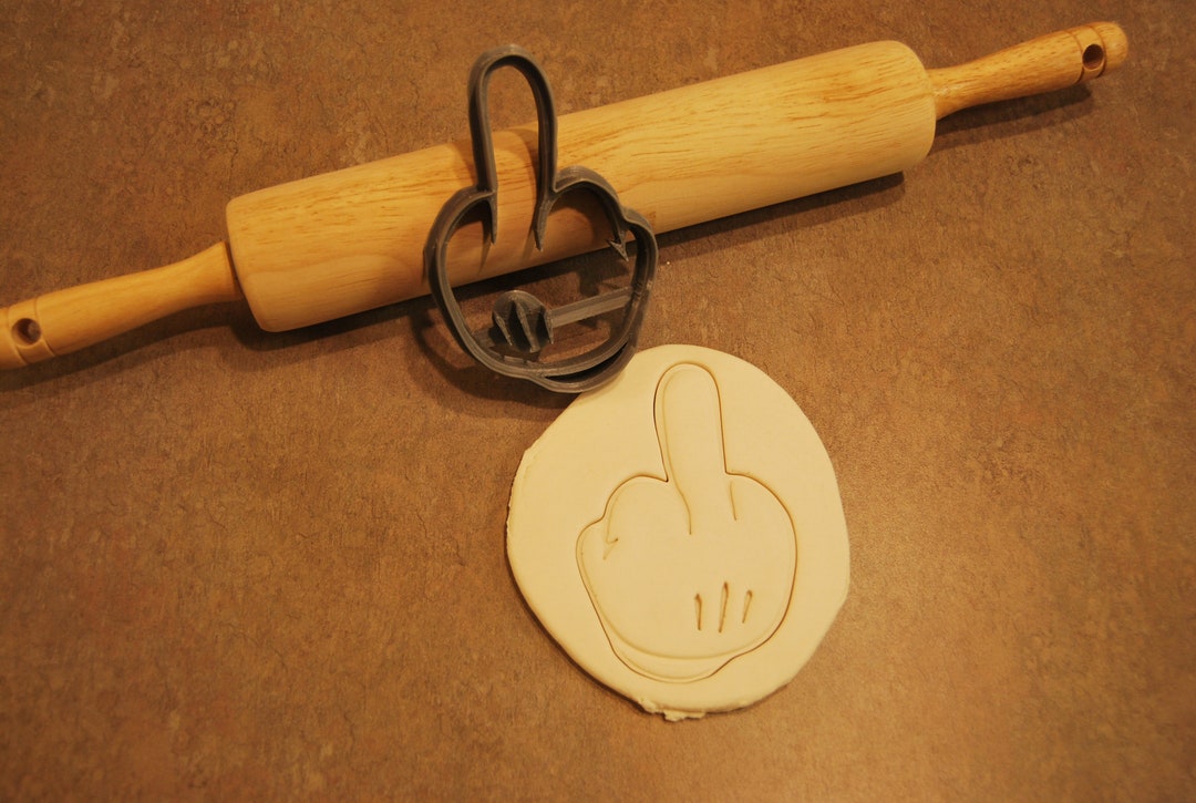 Mickey Mouse Funny Middle Finger Hand Gesture Cookie Cutter Fondant ...