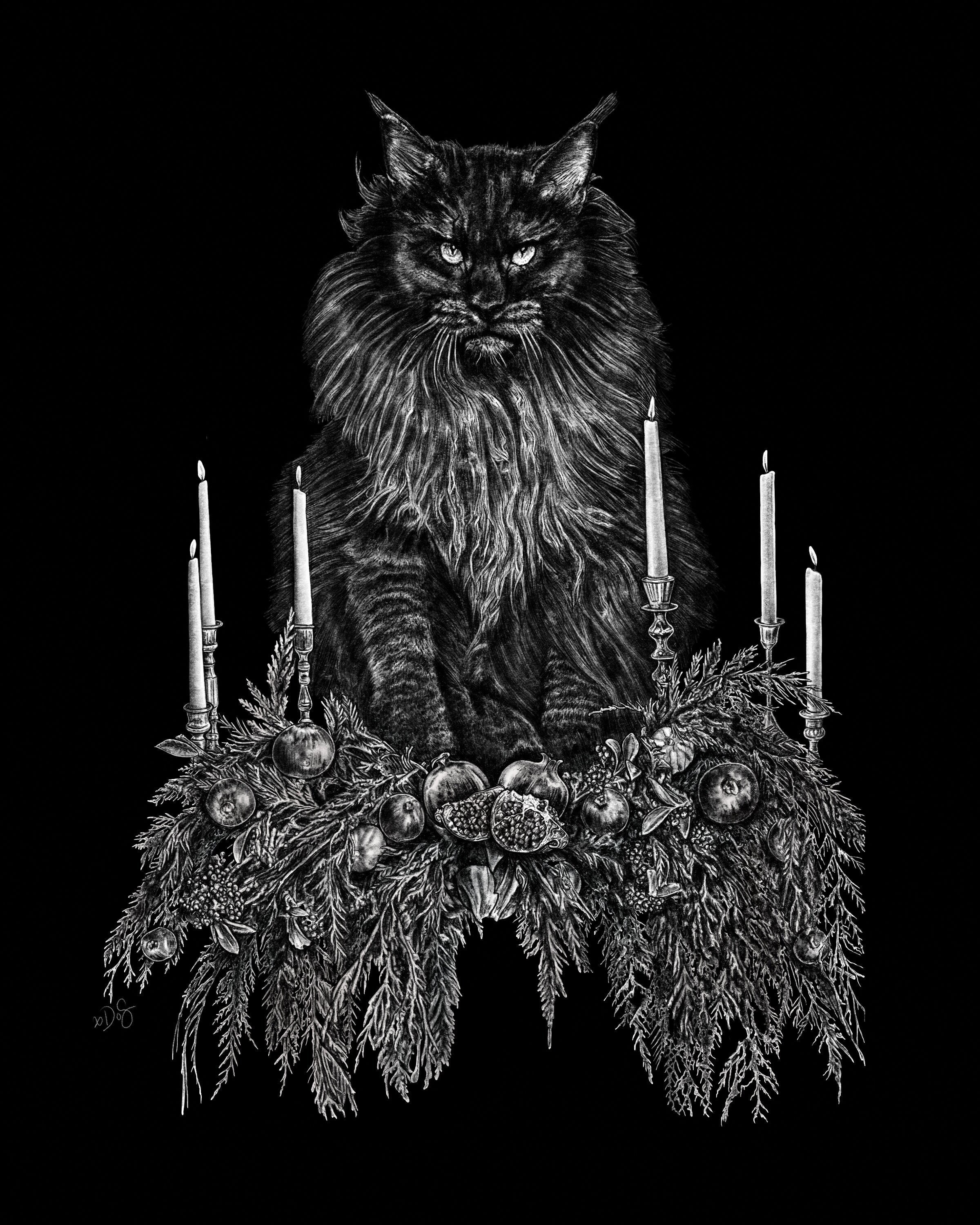 Yule Cat 8x10 Print - Etsy