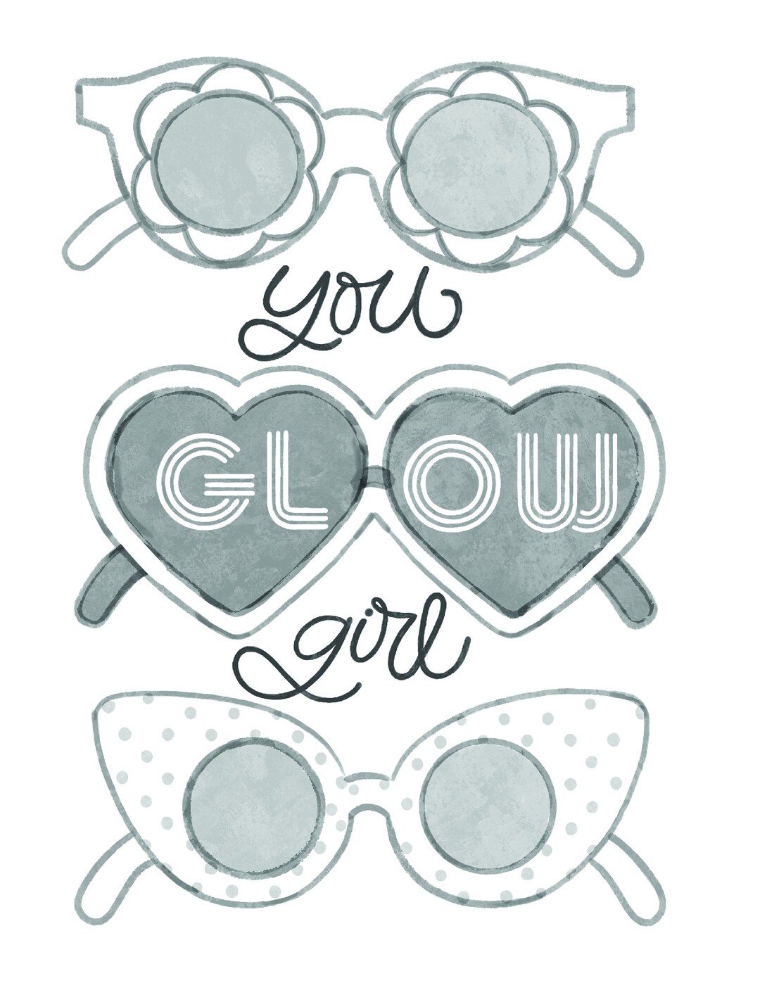 You Glow Girl, Digital File Coloring Page, 8.5" X 11" - Etsy