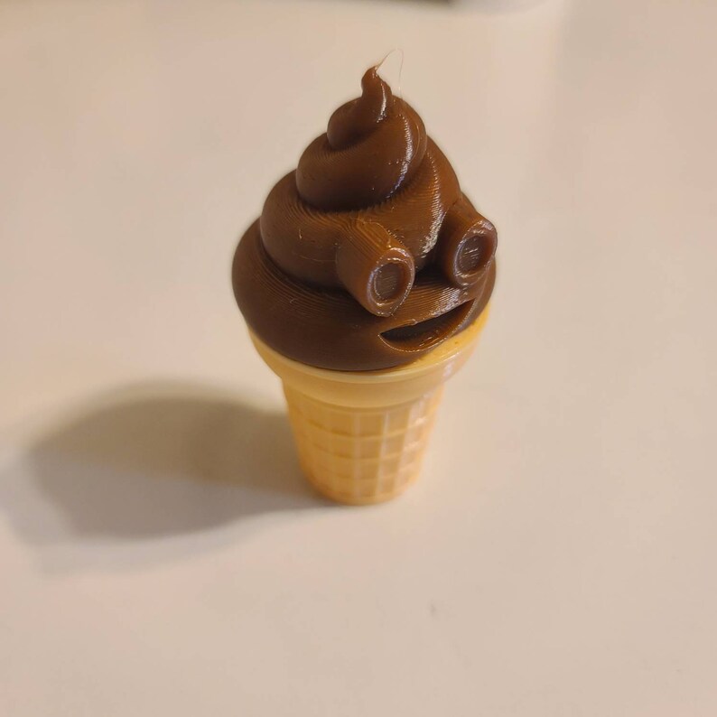 Cute Poop Emoji Ice Cream Cone Keychains Original Cone Color. Party ...