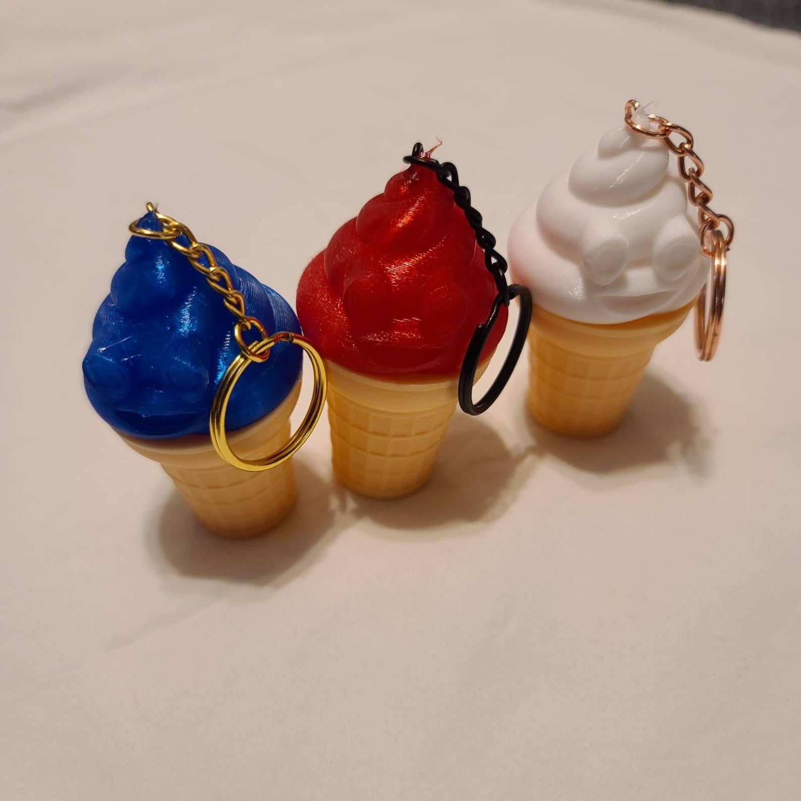 Cute Poop Emoji Ice Cream Cone Keychains Original Cone Color. Party ...