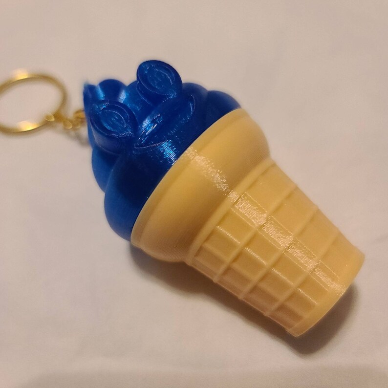 Cute Poop Emoji Ice Cream Cone Keychains Original Cone Color. Party ...