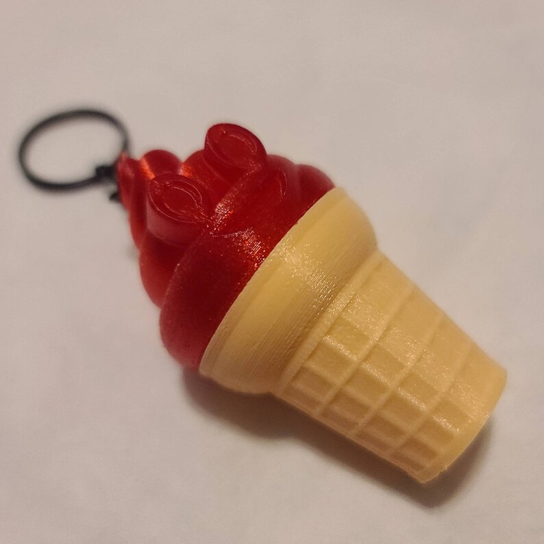 Cute Poop Emoji Ice Cream Cone Keychains Original Cone Color. Party ...