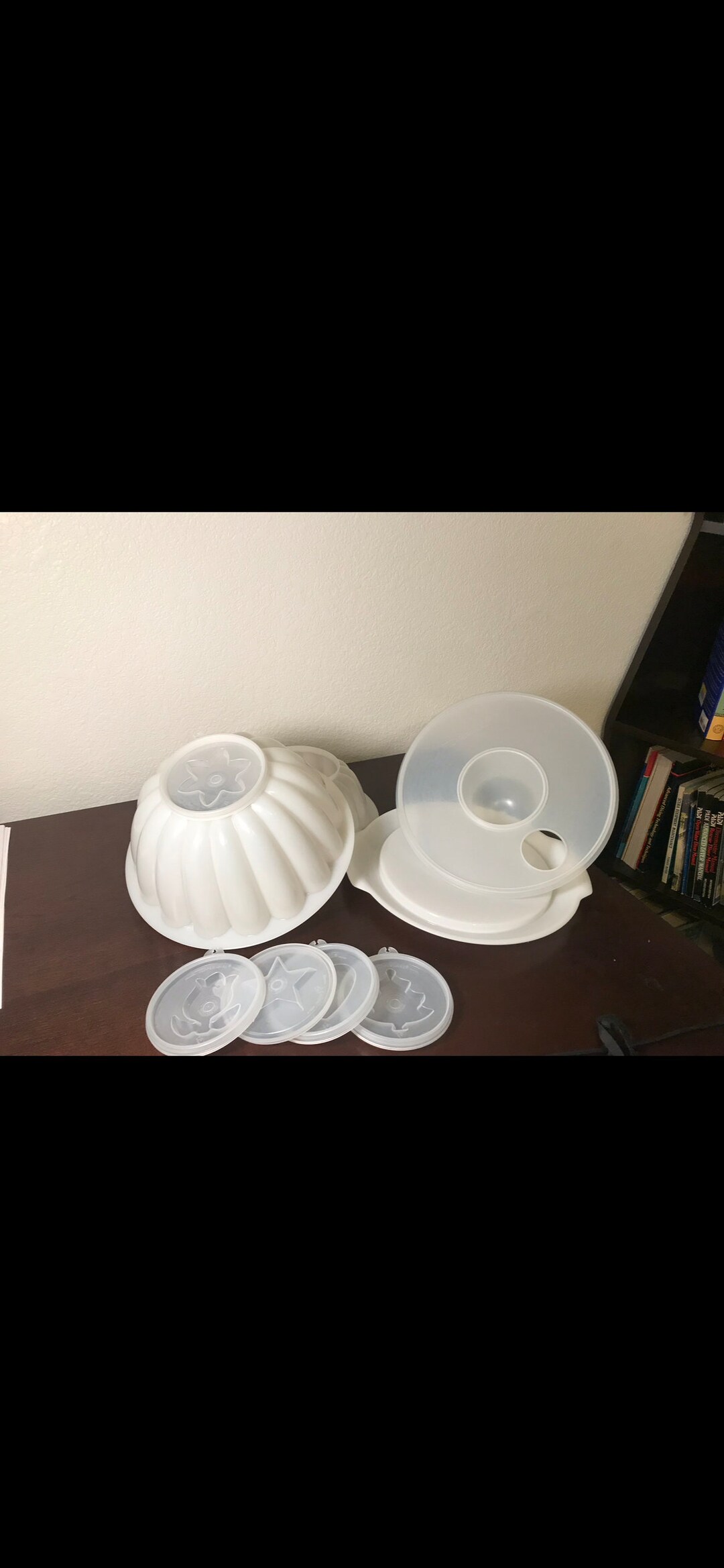 Vintage Tupperware Jell-o Mold With Assorted Decorative Tops - Etsy