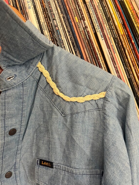1970s Lee Western Chambray Button Down - Gem