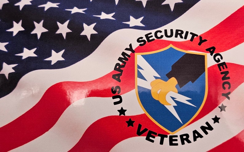 Army Security Agency ASA Flag Decal Sticker - Etsy