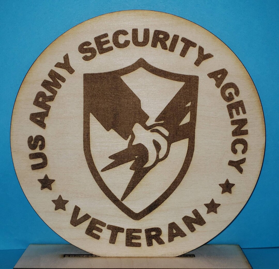 Laser Engraved ASA Plaque. Army Security Agency - Etsy