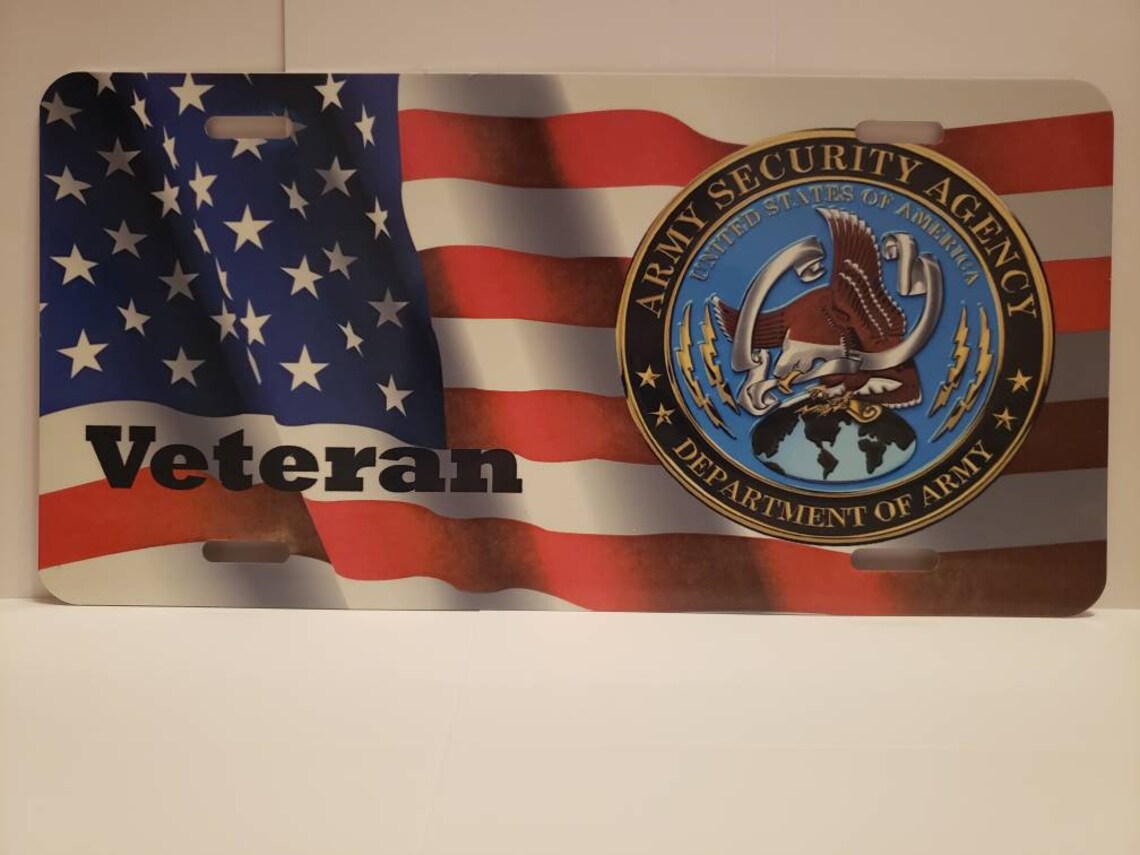 Army Security Agency License Plate ASA Veteran - Etsy