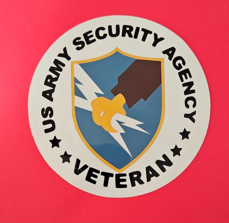 ASA Army Security Agency Gloss Color Decal - Etsy