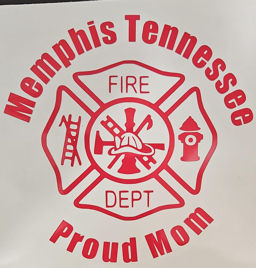 Memphis Fire Department Decal for Mom's Car. - Etsy