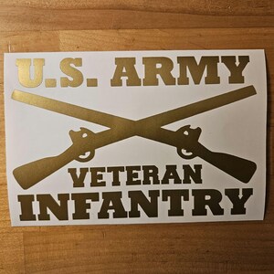 U.S. Army Infantry Veteran Decal, - Etsy