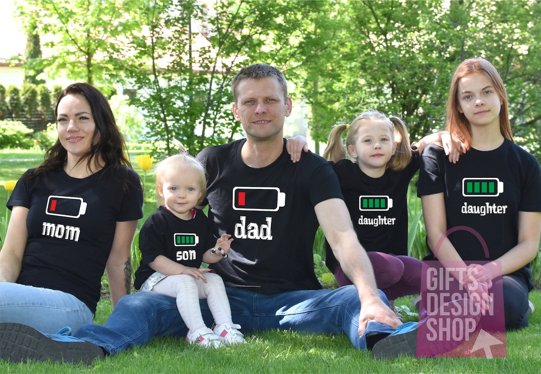 Matching Family Battery Shirts, Family Vocation T-shirts, Family Funny ...