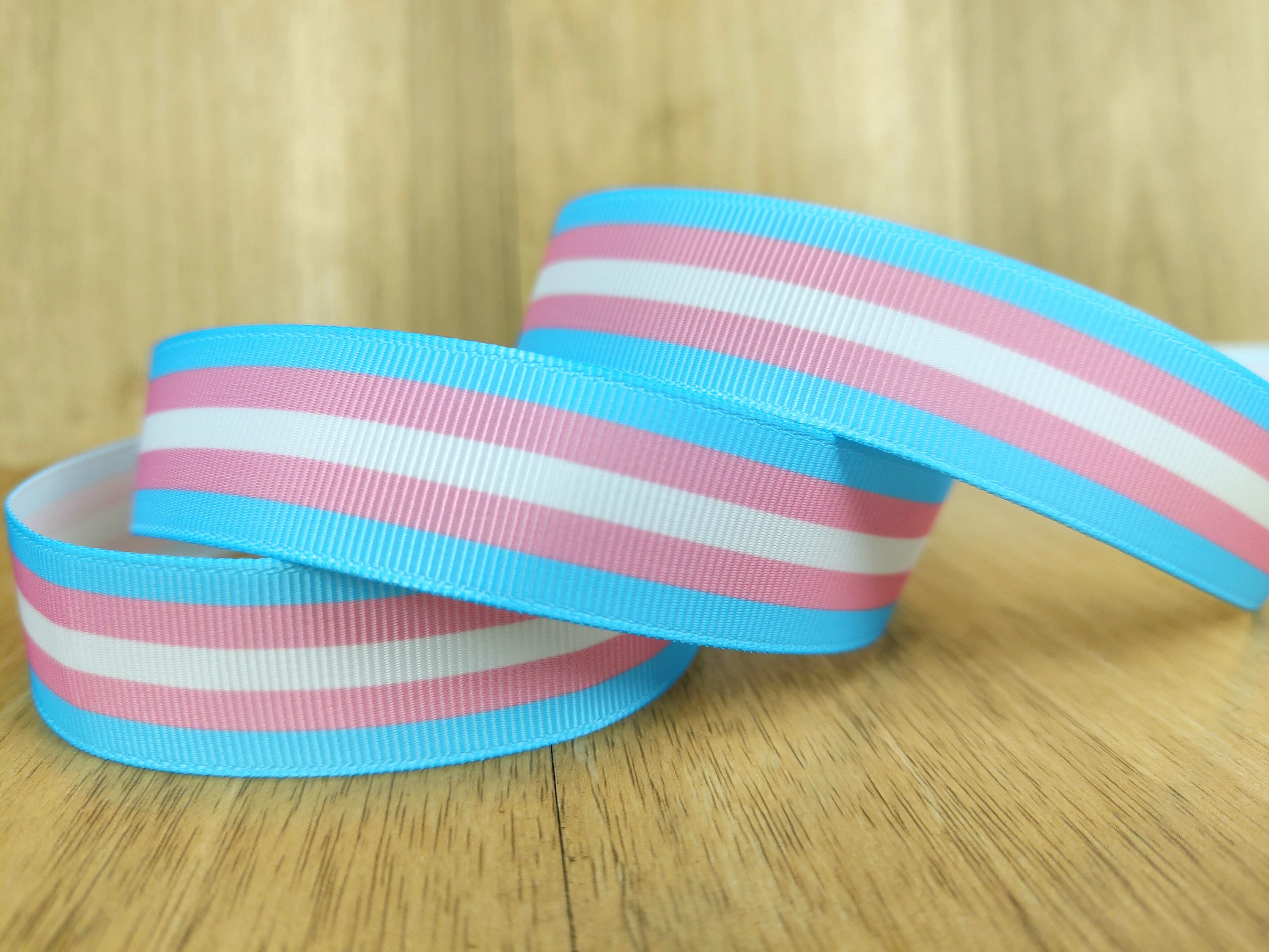 Transgender Pride Flag Printed Grosgrain Ribbons 3 Inch2 - Etsy