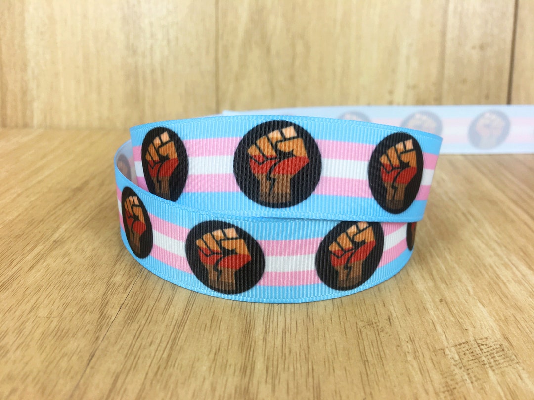 BLM Fist Transgender Pride Flag Grosgrain Ribbon – Craft Supplies - Etsy