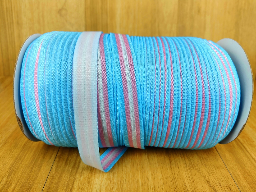 Transgender Pride Flag Printed Elastic Ribbons 5/8 Inch, Stretchy ...