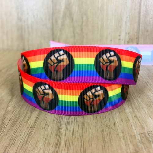 Progress Pride Flag Printed Grosgrain Ribbons 1-1/2 Inch7/8 - Etsy